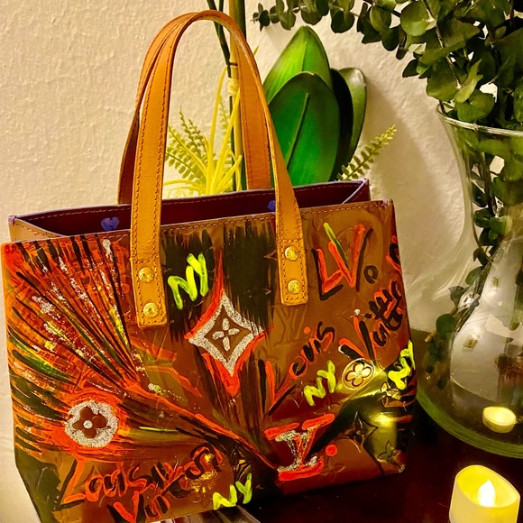 Louis Vuitton | Bags | Custom Painted Authentic Louis Vuitton Small ...